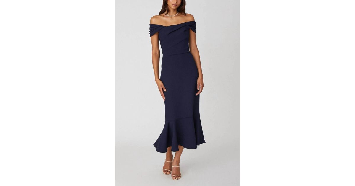 Shoshanna Midnight Bridget Dress in Blue | Lyst