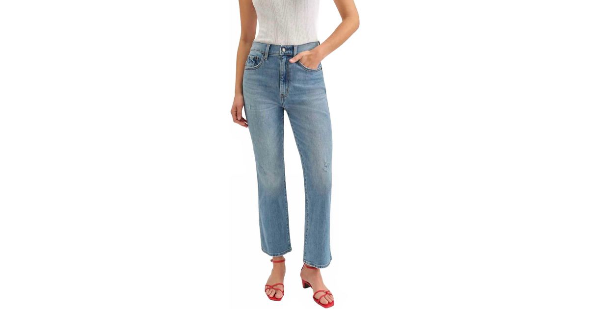 DAZE High Rise Ankle Flare Jeans in Blue | Lyst