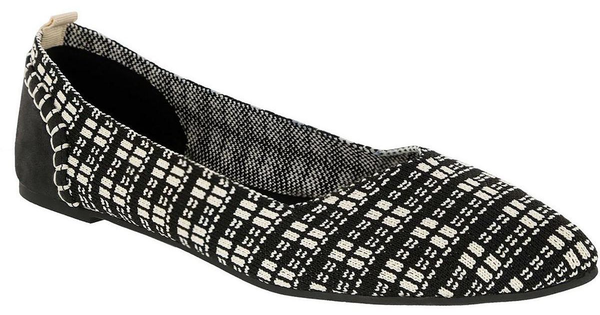 Mia Lissy Knit Pattern Ballet Flats In Black Lyst