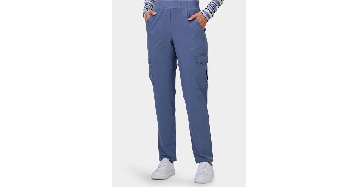 NIC+ZOE Active Tech Stretch Cargo Pants in Blue | Lyst