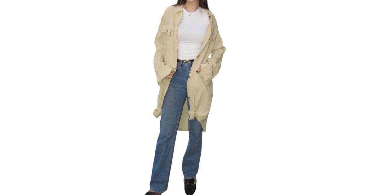 Oli & Hali Sea Side Long Jacket in Blue | Lyst