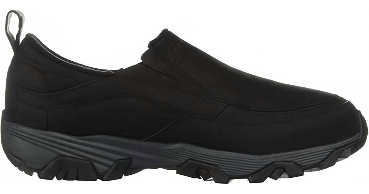 Merrell Coldpack Ice+ Moc Waterproof Slip On Shoes in Black for Men | Lyst
