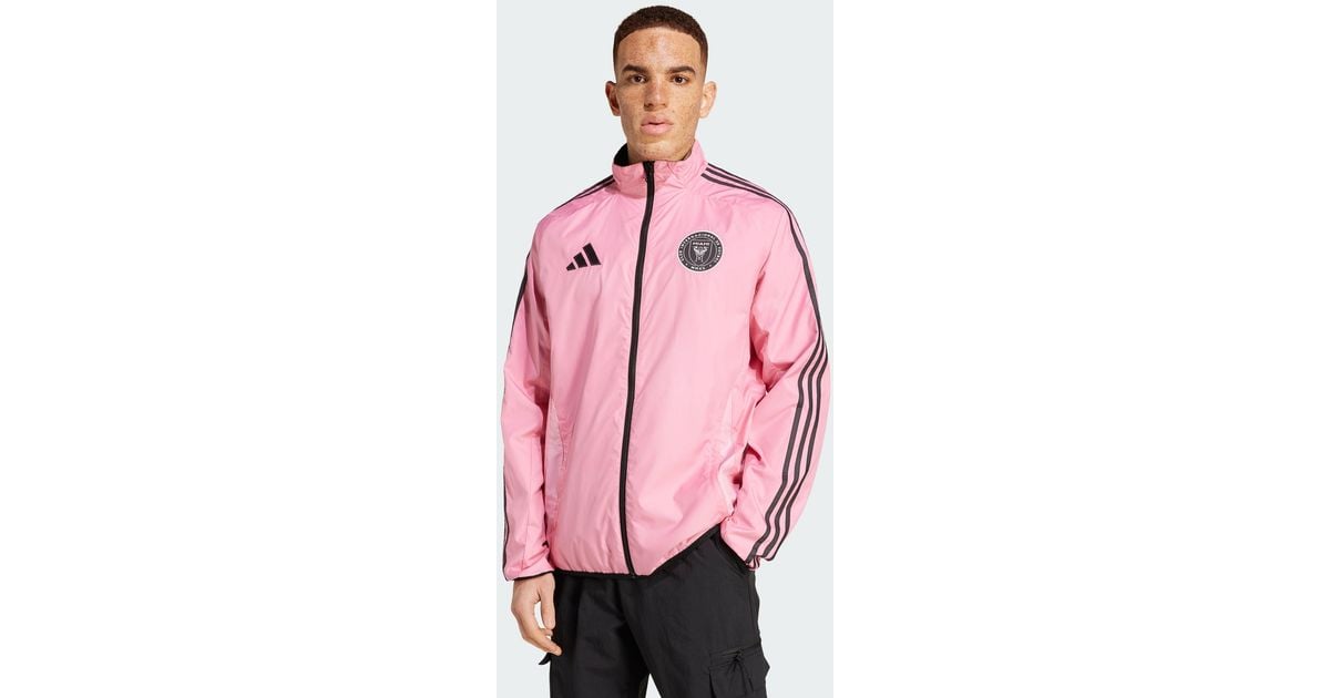adidas Inter Miami Cf Reversible Anthem Jacket in Pink for Men | Lyst