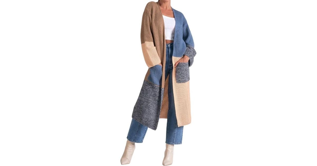 Elan Cafe Corner Cardigan in Blue | Lyst