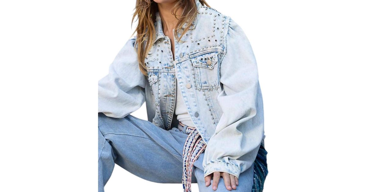 Pol Canyon Rocker Denim Jacket in Blue | Lyst