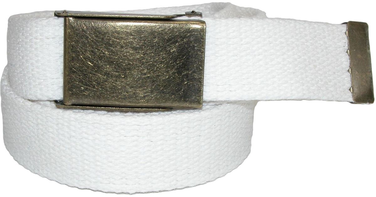 CTM Fabric Belt With Brass Flip Top Buckle (Pack Of 3) in Green for Men ...