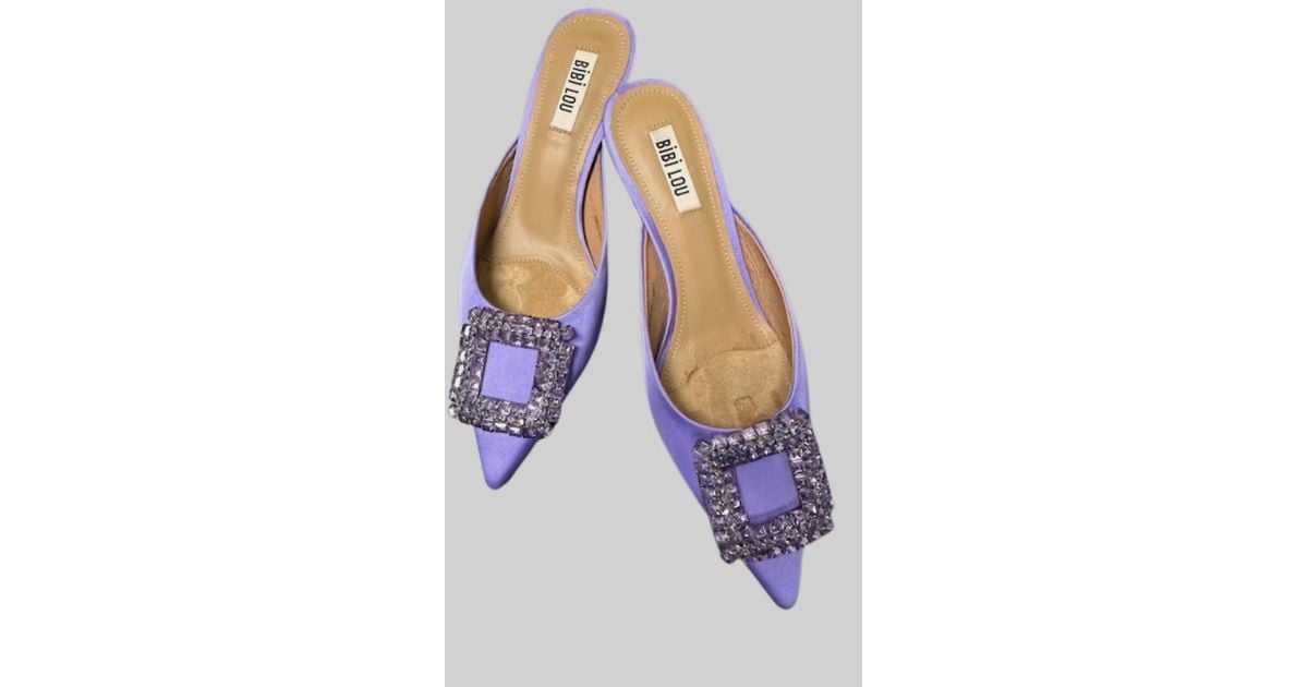 Bibi Lou Open Back Pump in Blue | Lyst