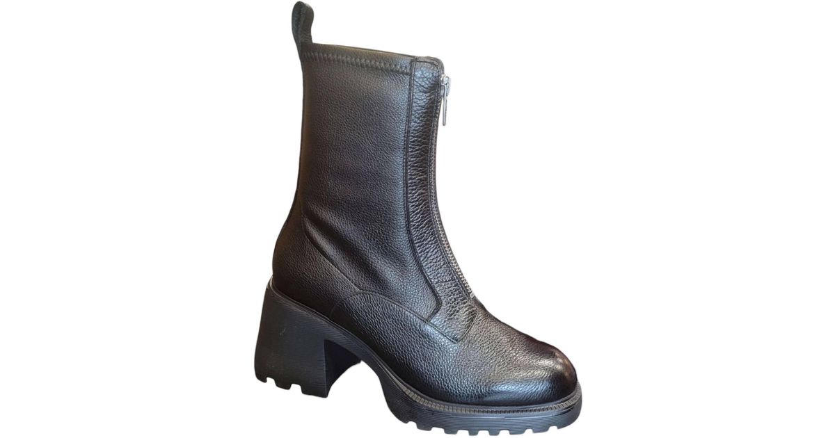 Wonders Front Zip Boots in Gray | Lyst