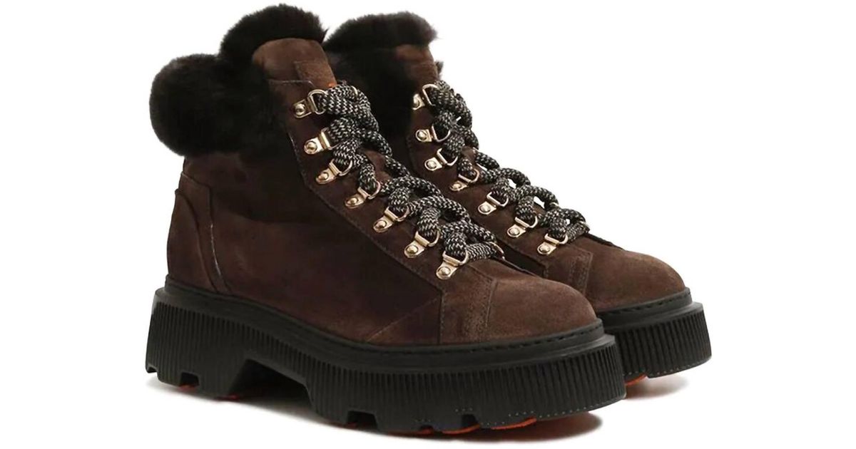 Santoni Judith Boot in Black | Lyst