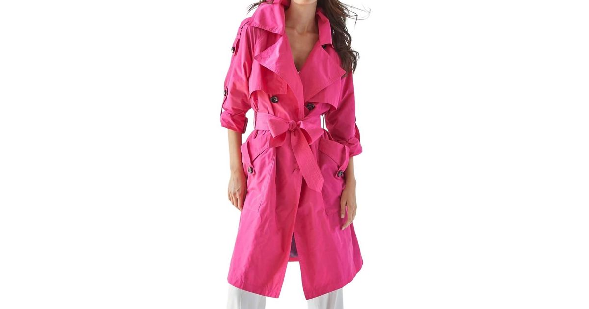 ADROIT ATELIER Raphael Trench Coat in Pink | Lyst