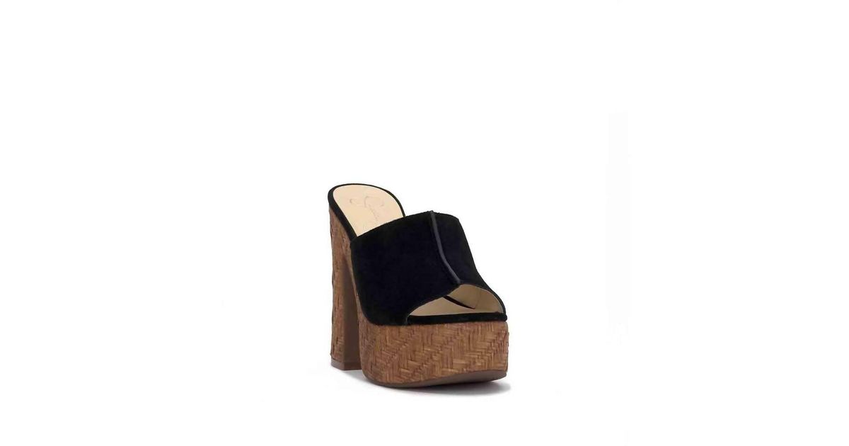 Jessica Simpson Xona Platform Sandals in Black | Lyst