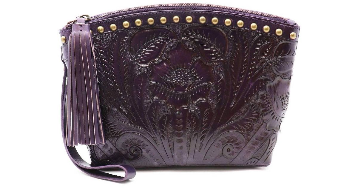 Anabaglish Belle Flour Wristlet Pouch Bag in Purple | Lyst