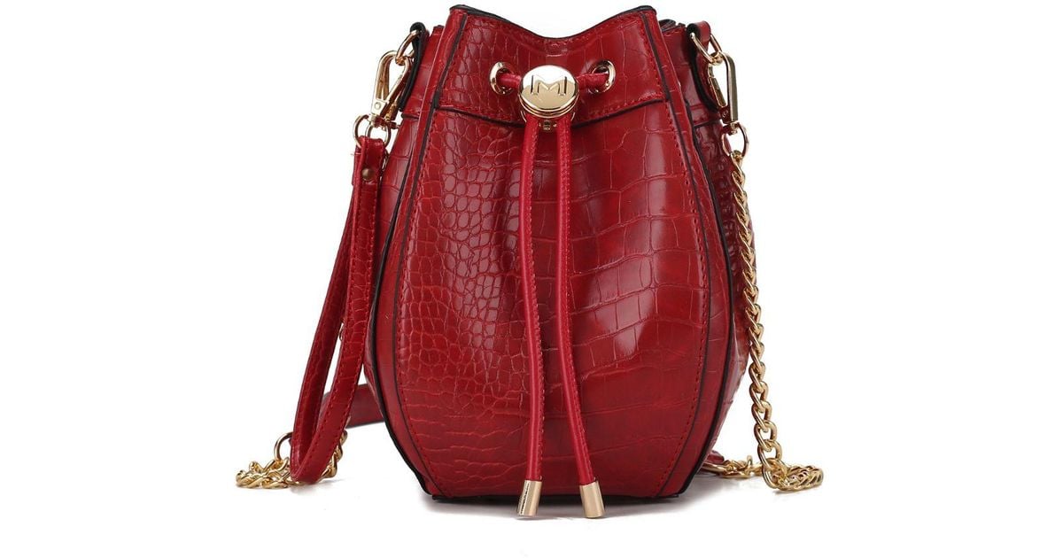MKF Collection by Mia K Cassidy Crocodile Embossed Vegan Leather 's ...