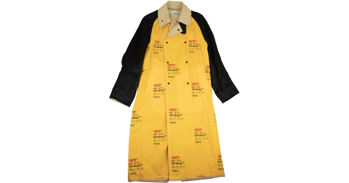 Off-White c/o Virgil Abloh Off- C/O Virgil Abloh Industrial Trench Coat ...