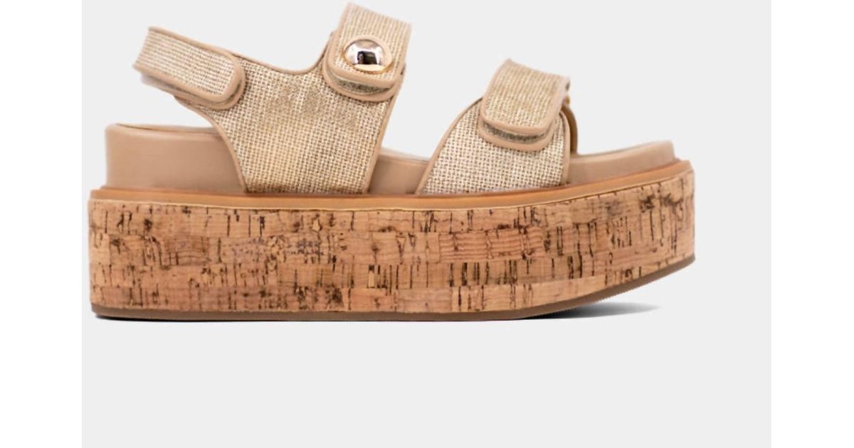 Shu Shop Lucille Woven Wedge Sandal in Natural | Lyst