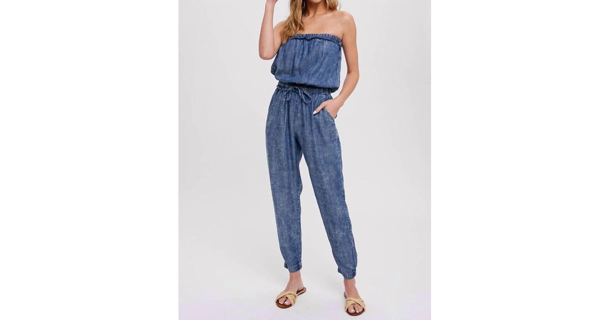 Bluivy Comfy Washed Tube Denim Jumper in Blue | Lyst