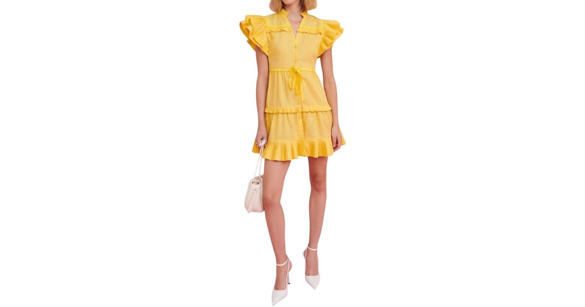 Celiab Faye Dress in Yellow | Lyst