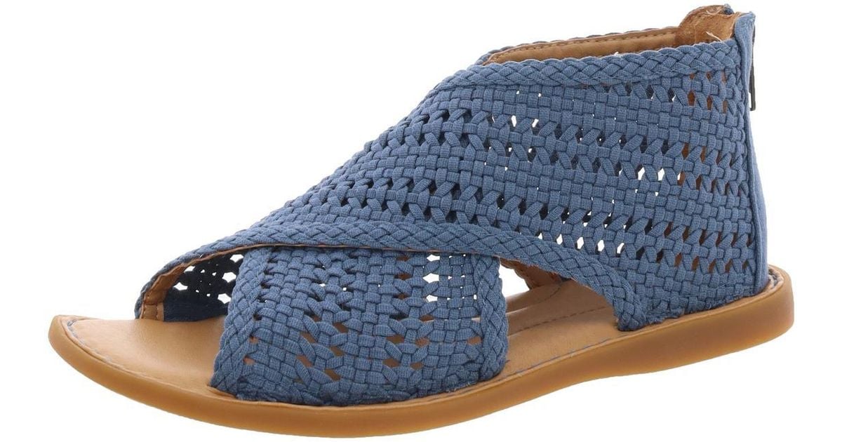 Born Iwa Mac Woven Strappy Sandals in Blue | Lyst