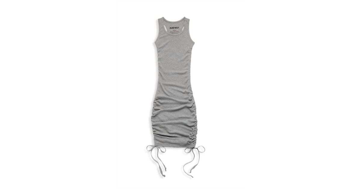 KatieJnyc Girls Tween Livi Ribbed Tank Dress in Gray | Lyst