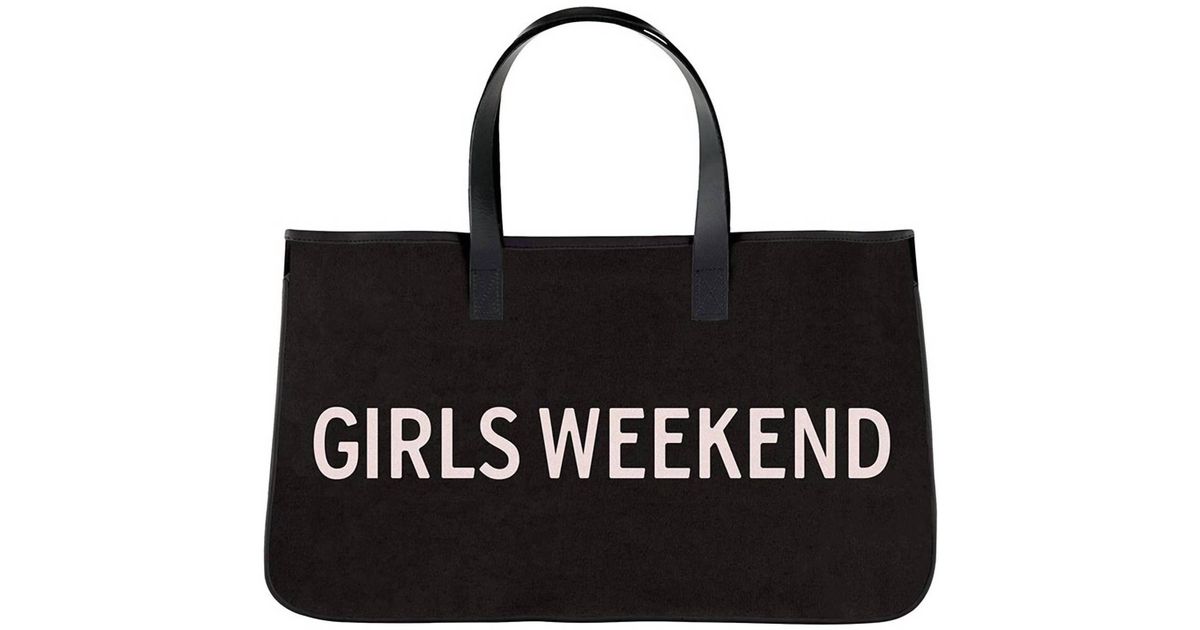 Bella Sleep + Spa Girls Weekend Canvas Tote in Black | Lyst