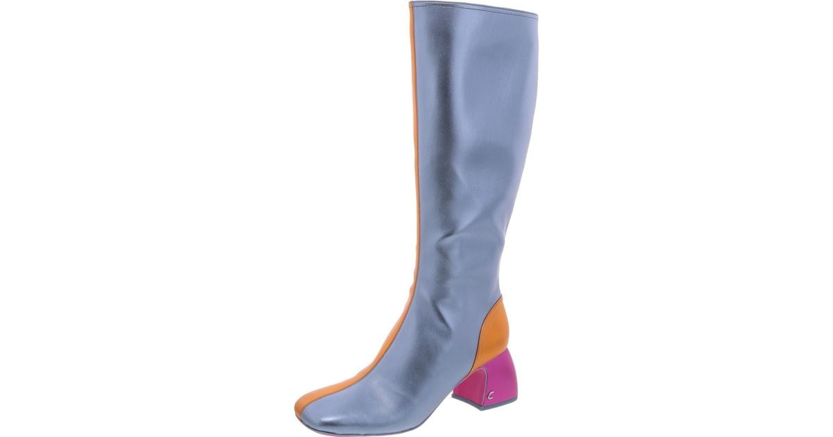 Circus by Sam Edelman Olympia Faux Leather Block Heel Knee-High Boots ...