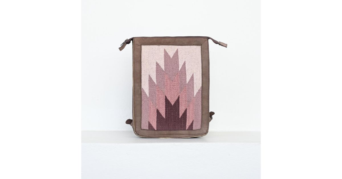MZ Made Artisan Made Slim Leather Backpack in Pink | Lyst