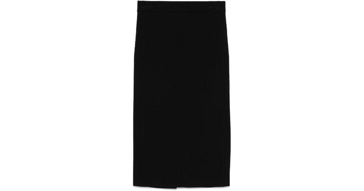 Max Mara Form-Fitting Losanna Midi Skirt With Smooth Waistband in Black ...