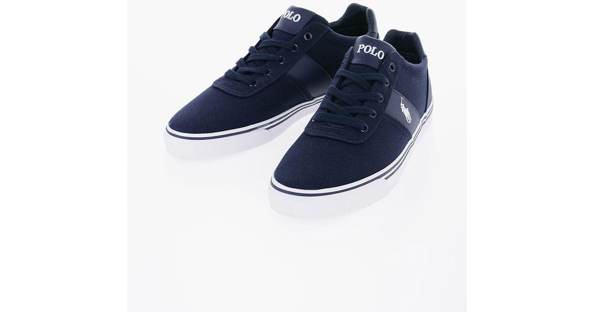 Polo Ralph Lauren Fabric Hanford-Ne Low-Top Sneakers With Contrast Logo ...