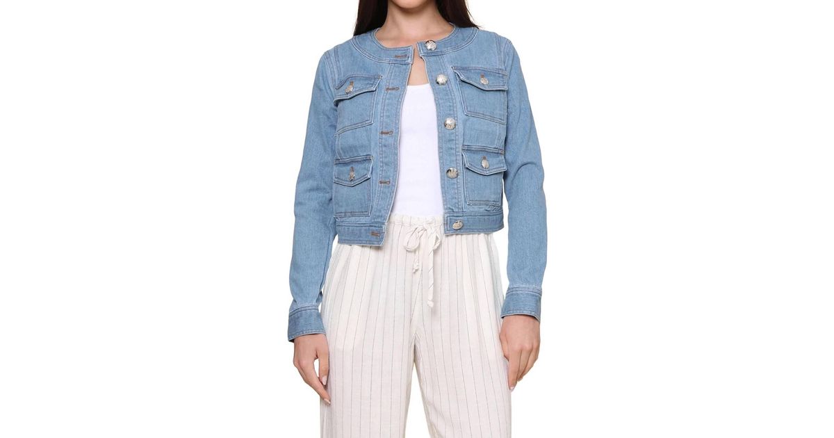 Central Park West Liam Lady Jacket in Blue | Lyst