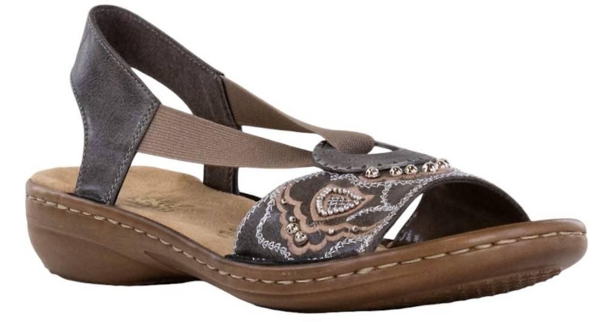 Rieker Regina Sandals in Brown | Lyst