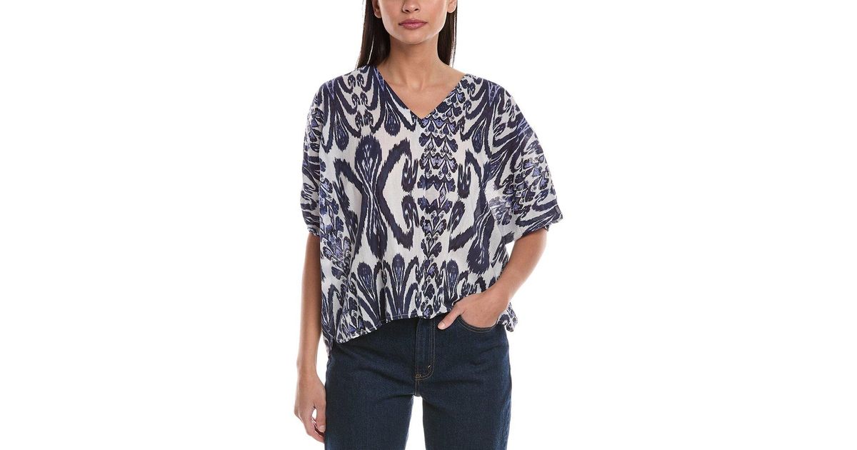 Ro's Garden Nancy Top in Blue | Lyst