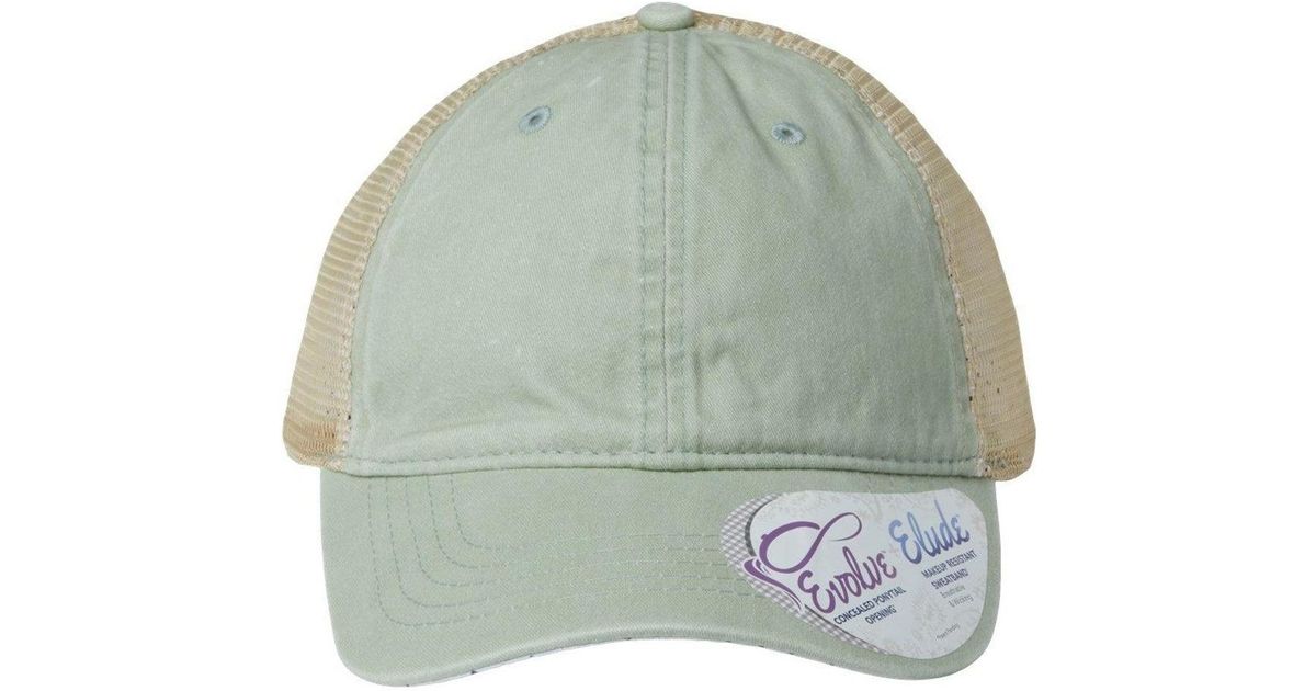 Infinity Her Washed Mesh-Back Cap in Green | Lyst