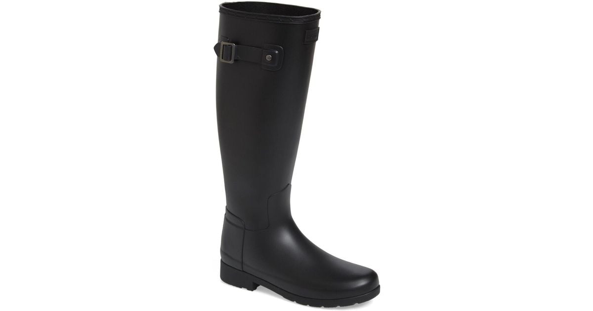 HUNTER Original Refined Wide Calf Waterproof Rain Boot Khd478 in Black ...