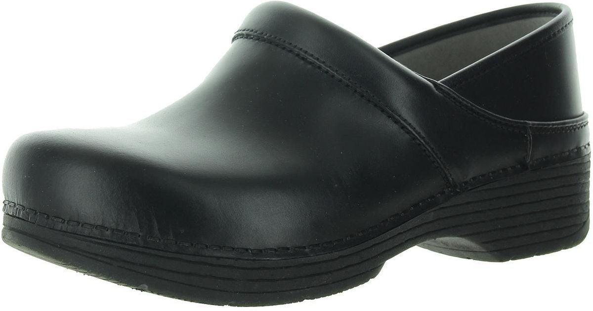 Dansko Solid Leather Clogs in Black | Lyst