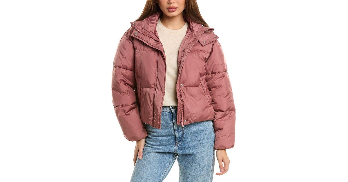 Urban Republic Short Puffer Jacket in Red | Lyst