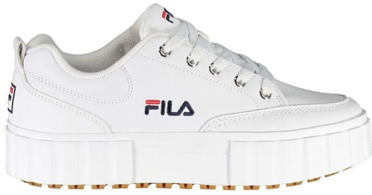 Fila Chic Wedge Sneakers With Embroide Detail in White | Lyst