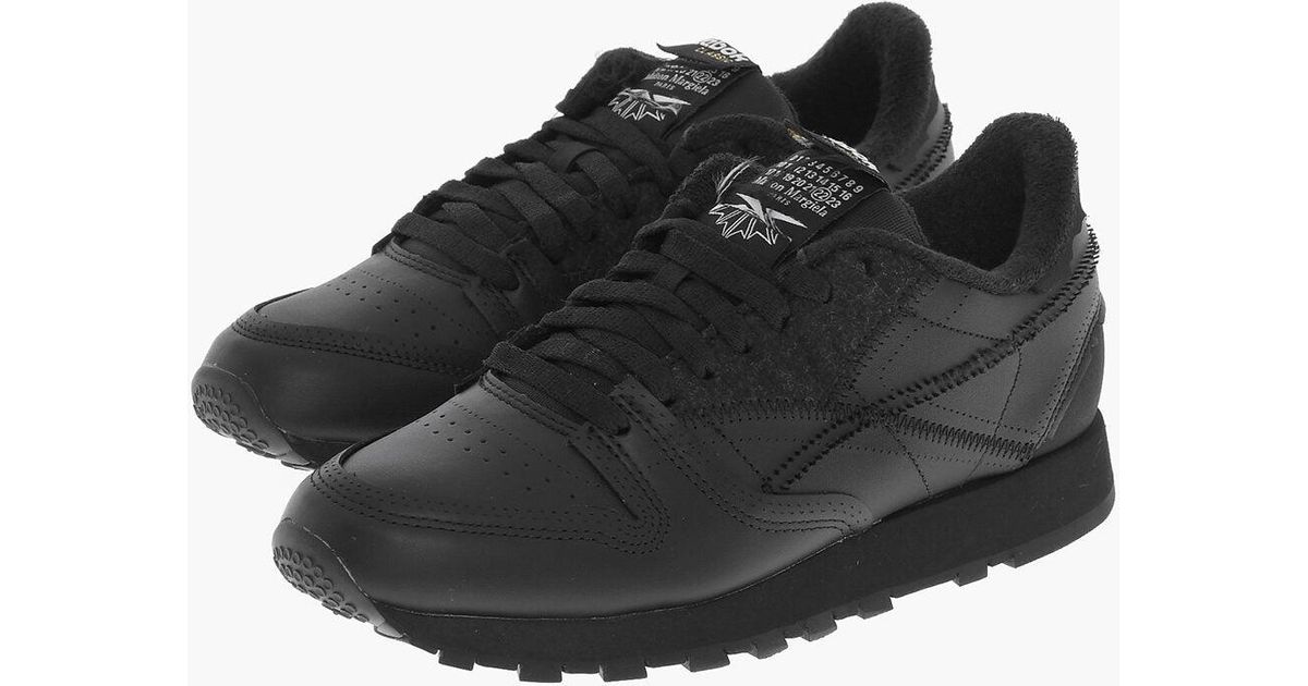 Maison Margiela Mm2 X Reebok Lace-Up Eco-Leather Sneakers in Black | Lyst