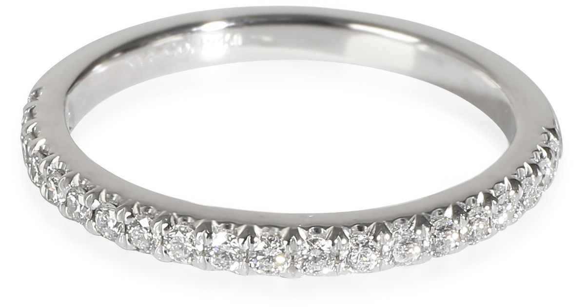 Tiffany & Co. Soleste Half Eternity Diamond Band in Metallic | Lyst