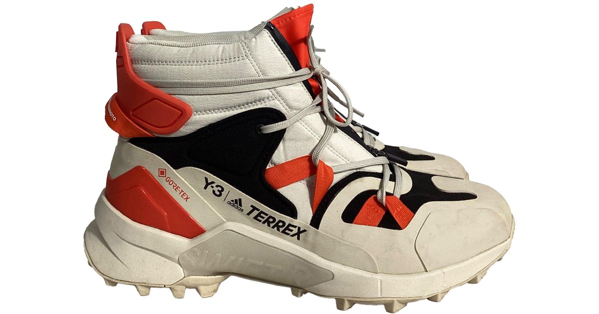 Y-3 Adidas Y3 Terrex Swift R3 Mid Gore-Tex Hiking Shoes in White | Lyst