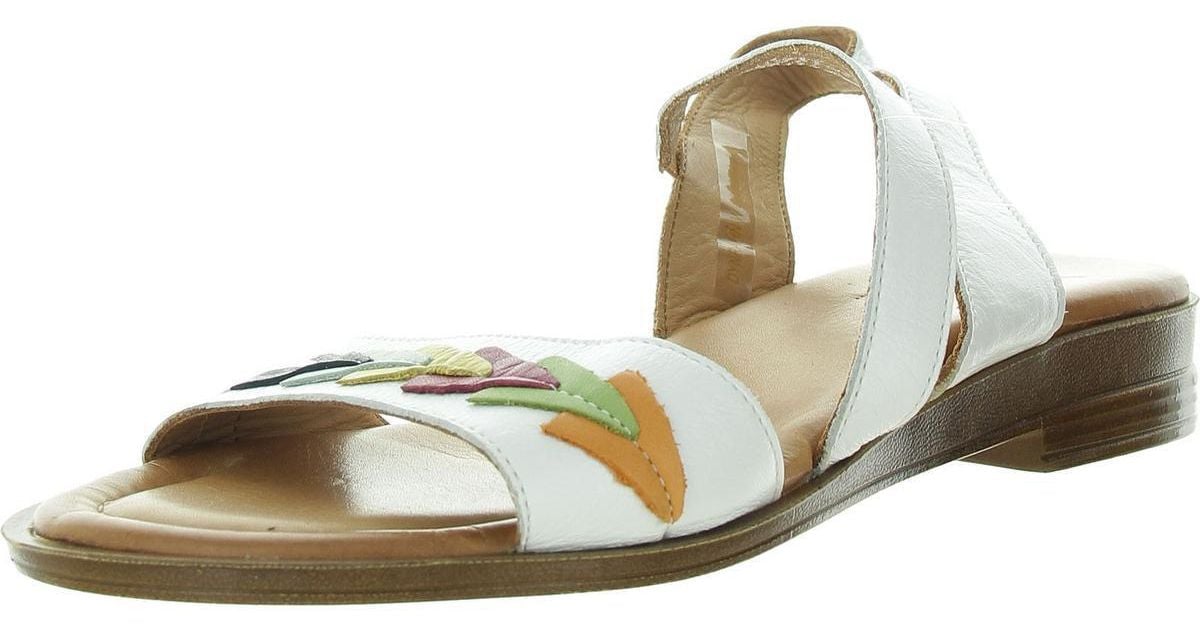 Spring Step Embossed Slingback Sandals in Metallic | Lyst