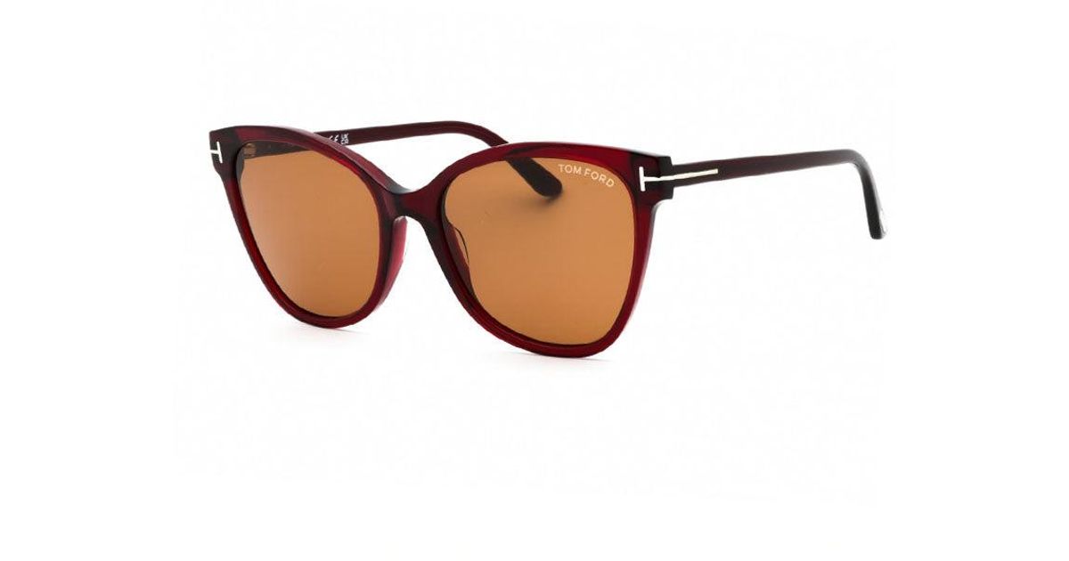 Tom Ford Cat Eye Full Rim, With A Shiny Frame And Lens in Brown | Lyst
