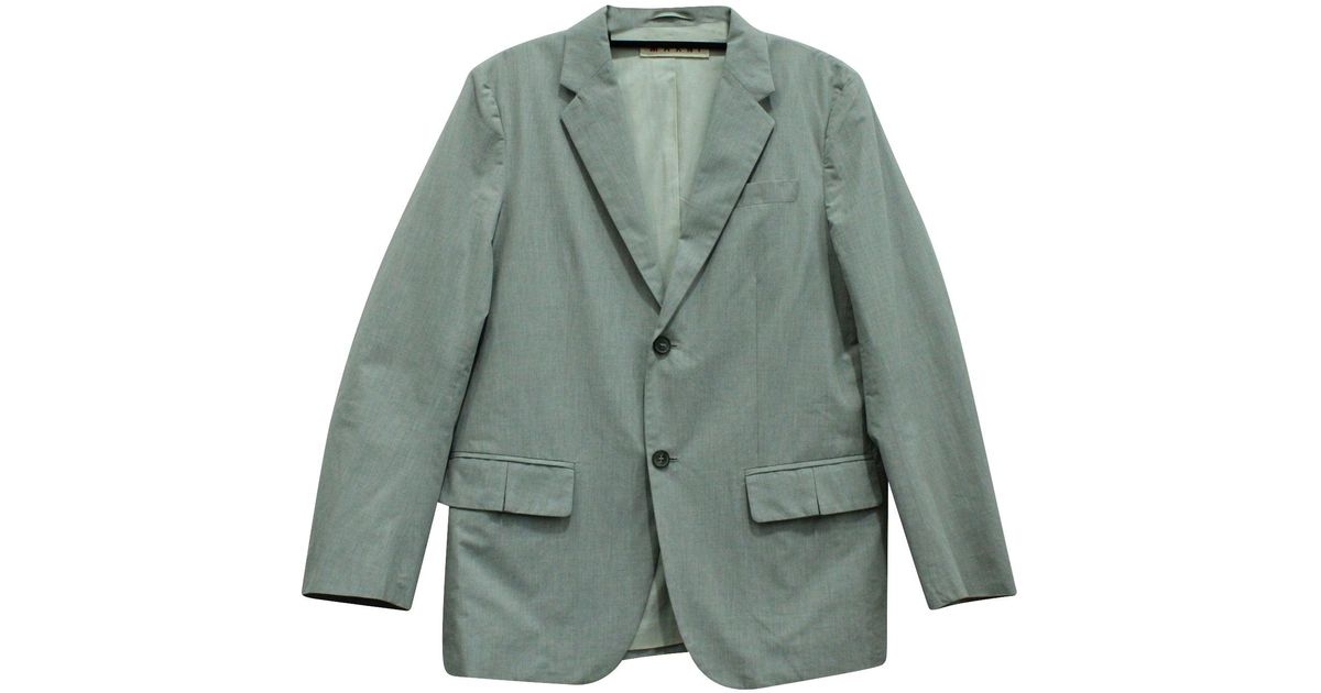 Marni Blazer Suit And Trousers in Green for Men | Lyst