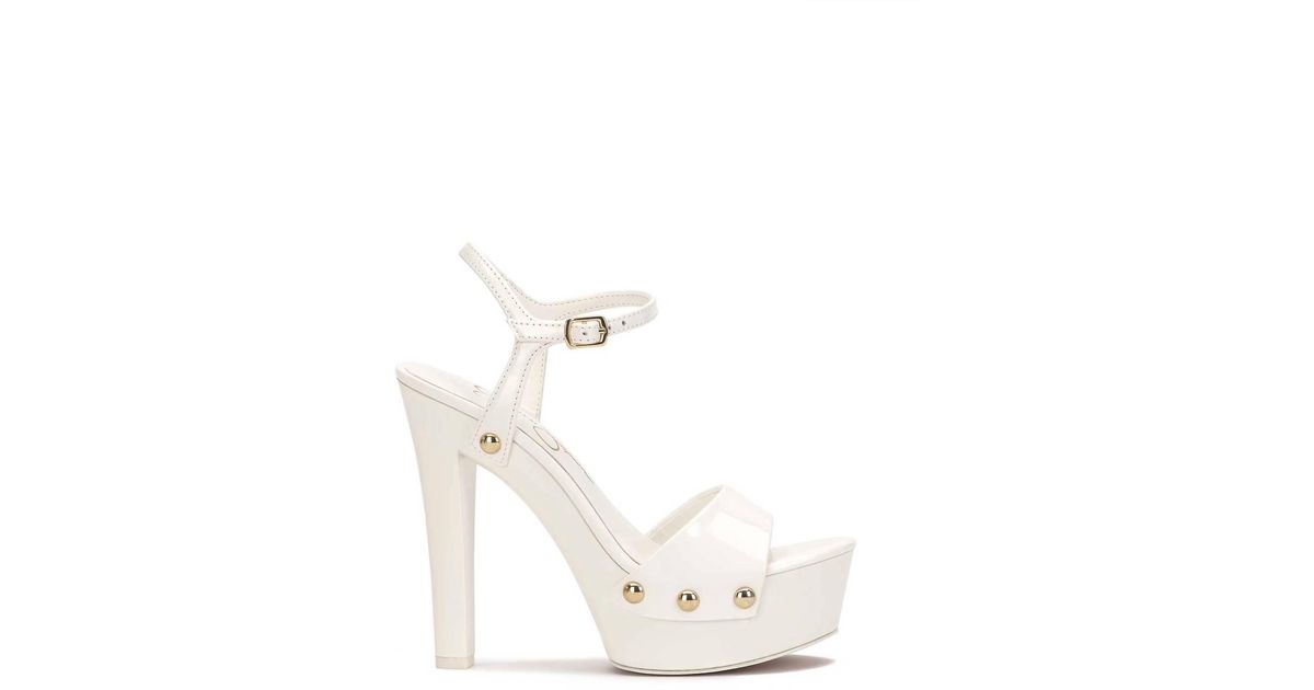 Jessica Simpson Calenta Studded Platform in White | Lyst