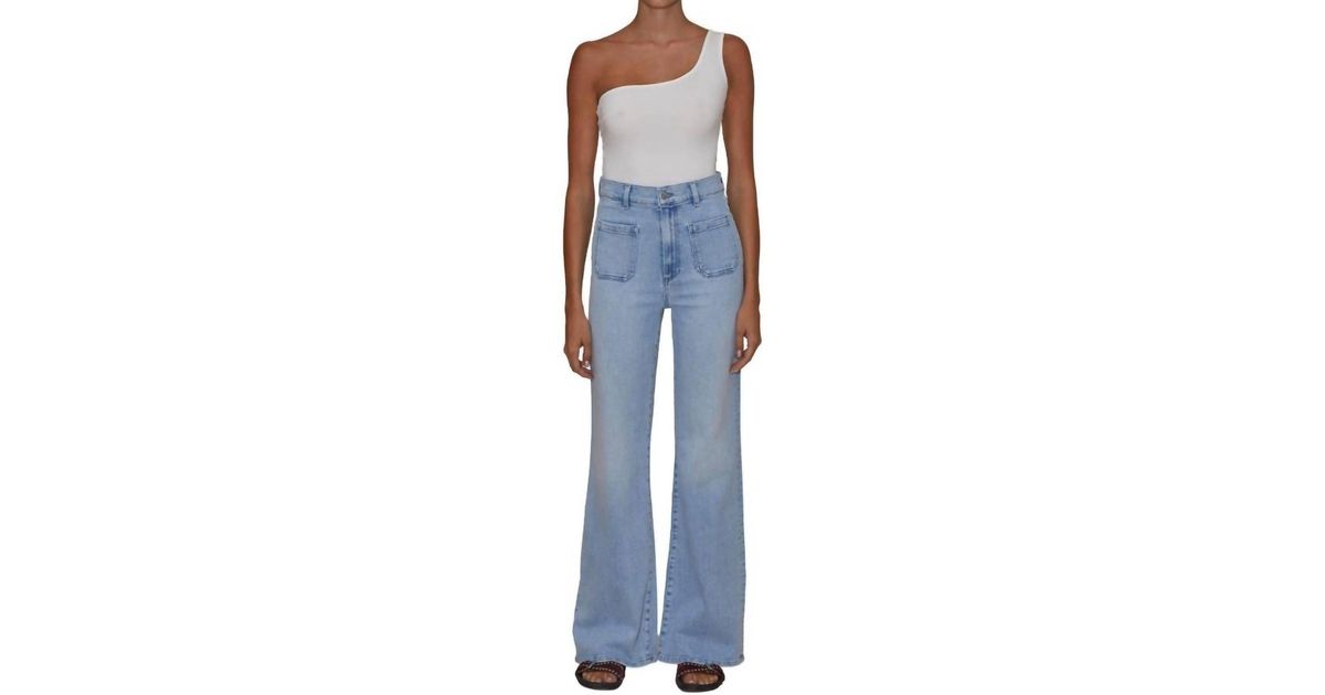 Le Jean Virginia Wideleg Ice Breaker in Blue | Lyst