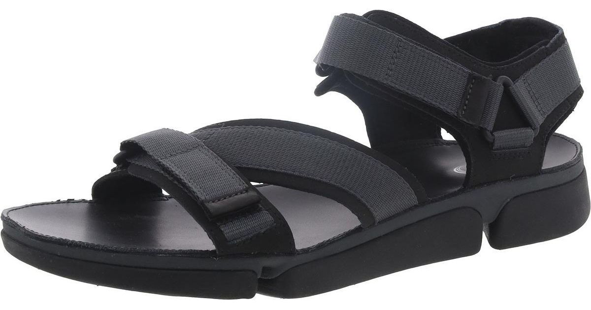 Clarks Tri Cove Sun Leather Ankle Strap Sport Sandals in Black for Men ...