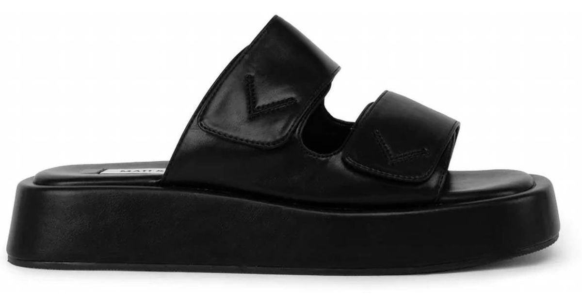 Matt & Nat Emie Vegan Platform Sandals in Black | Lyst