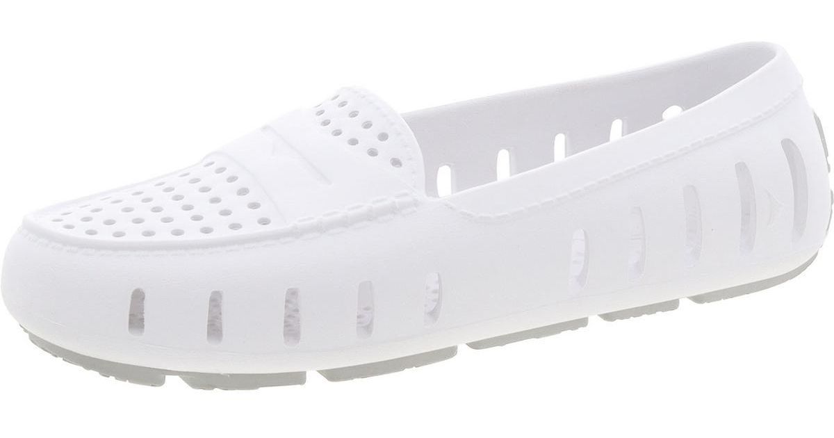 Floafers Perforated Loafers in White | Lyst