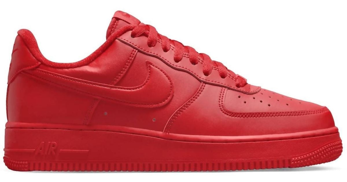 Nike Air Force 1 '07 Lv8 1 Sneakers in Red for Men | Lyst