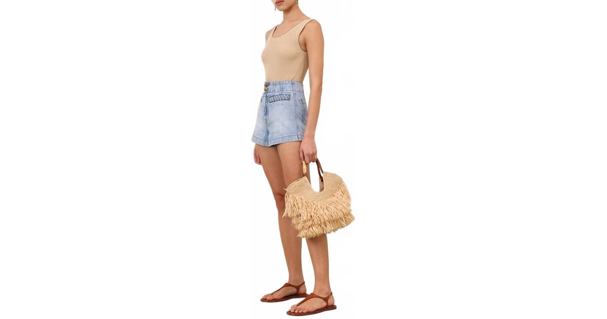 Zimmermann Ascension Scalloped Scoop Tank in Blue | Lyst
