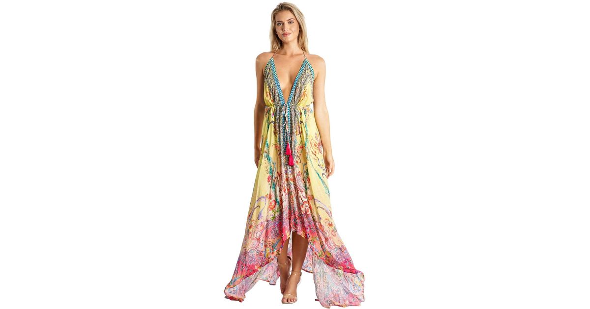 La Moda Clothing Cayla Halter Maxi Dress in White | Lyst